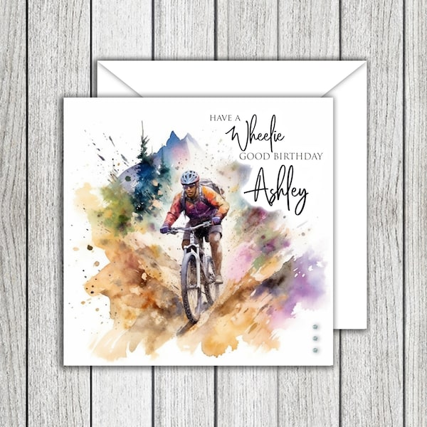 Mountain Bike Birthday Card - Etsy UK