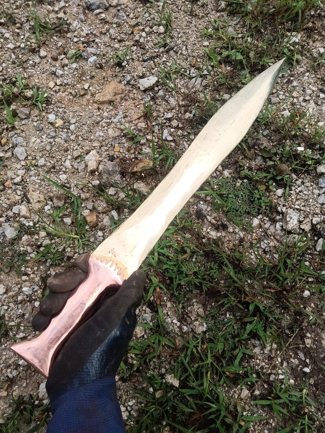 Sword "golden" Bronze Age Style Blade W/ Copper Handle - Etsy