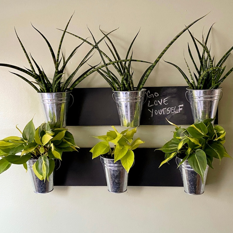 Indoor Wall Planter Horizontal Mount (one Row of 3 Pots) - Etsy UK