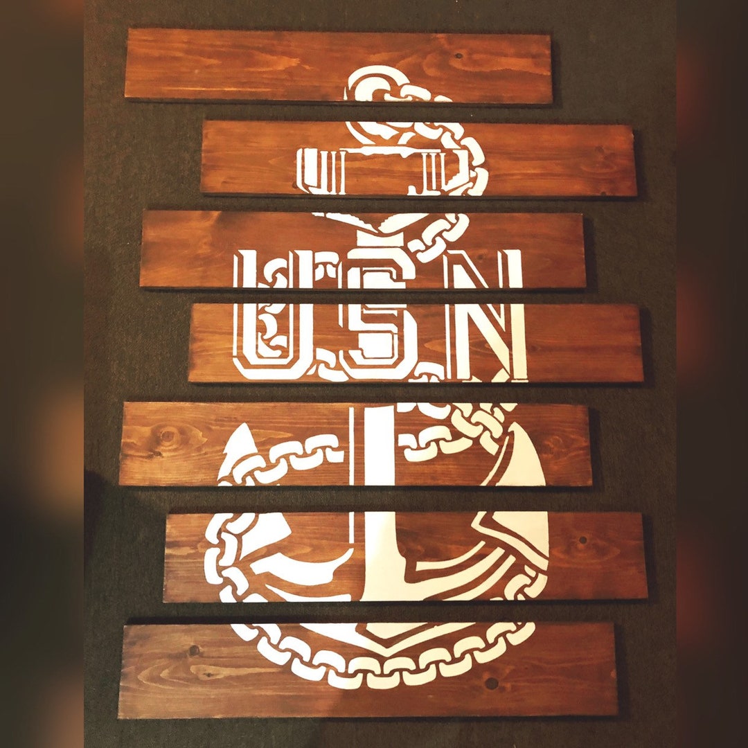 United States Navy Wood Panel Set - Etsy