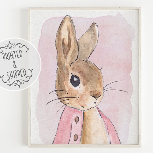 Flopsy Bunny Print Peter Rabbit Art Nursery Decor - Etsy