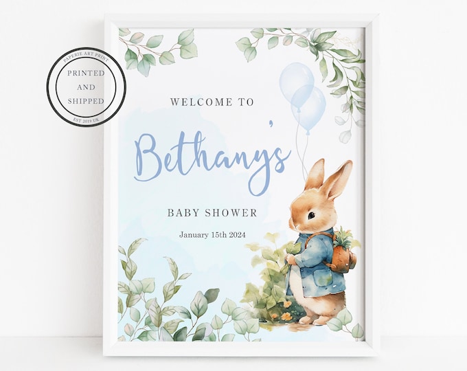 Baby Shower Welcome Sign - Peter Rabbit Baby Shower Printable Signs ...
