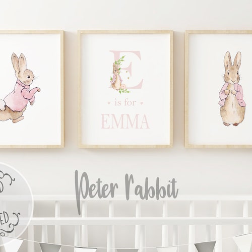 Peter Rabbit Nursery Prints Baby Name Print Peter Rabbit - Etsy