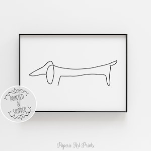 Minimalist Line Drawing | Dog Line Art | Wall Decor | Line Drawing ...