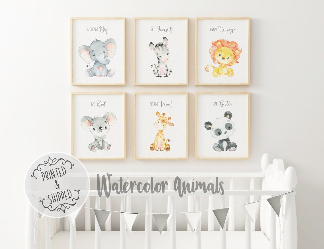 Safari Animals Nursery Prints | Nursery Animals Art | Jungle Nursery ...