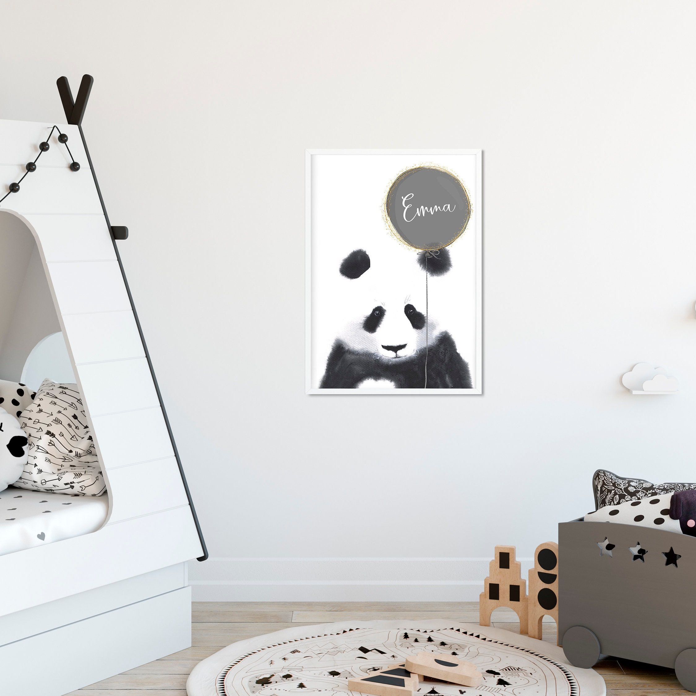 Panda Nursery Prints | Baby Name Print | Panda Nursery Decor ...