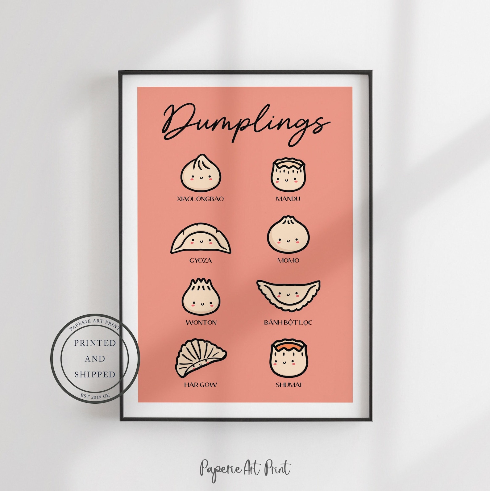 Dim Sum Print | Dumpling Wall Art | Wall Decor | Kitchen Print | Bao ...