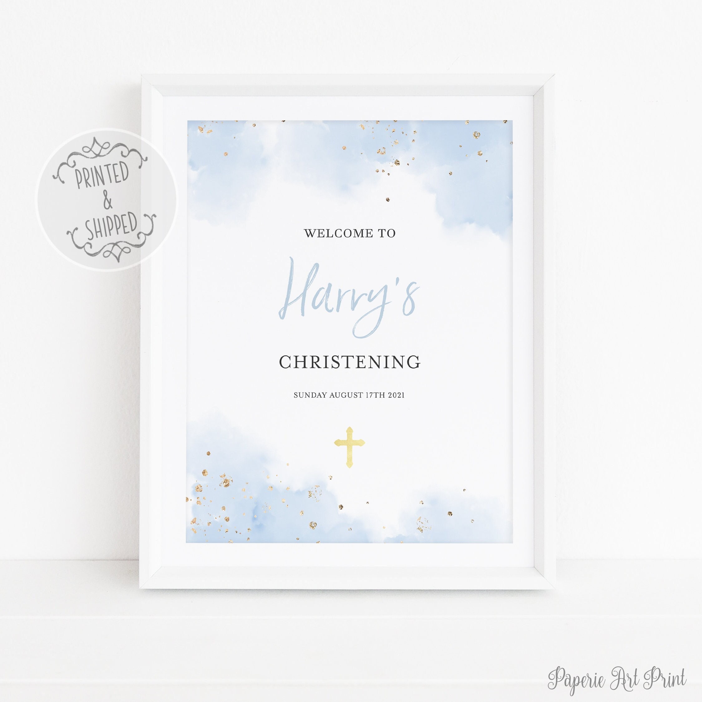 Christening Welcome Sign Baptism Welcome Sign Personalised - Etsy