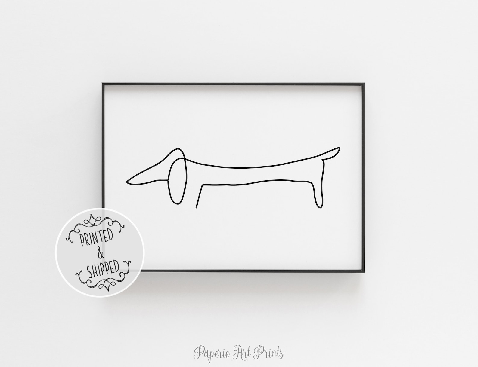 Minimalist Line Drawing Dog Line Art Wall Decor Line - Etsy