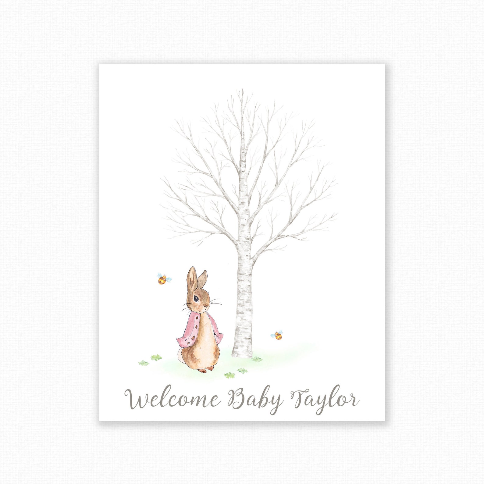 Peter Rabbit Fingerprint Guest Book Peter Rabbit Baby Shower - Etsy UK
