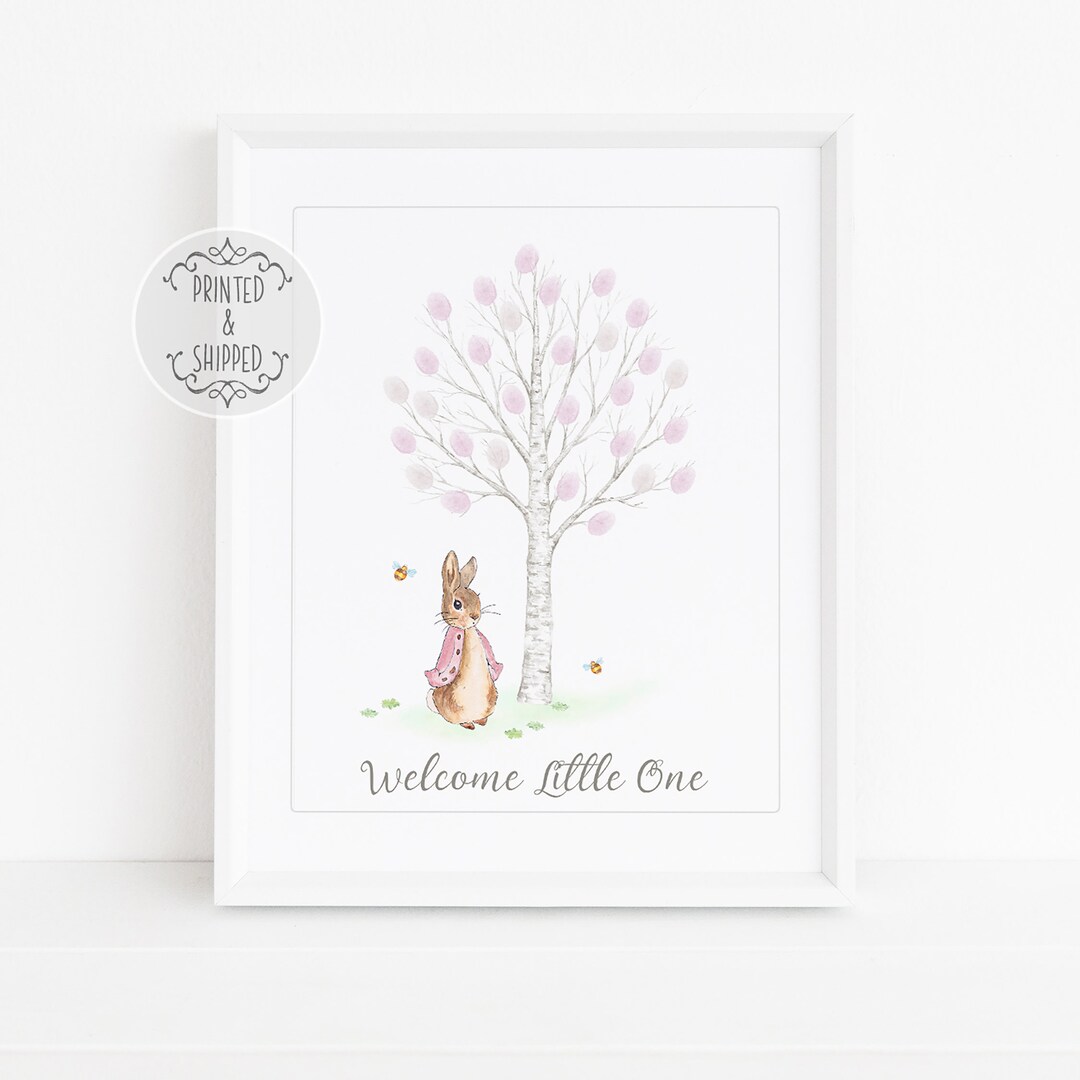 Peter Rabbit Fingerprint Guest Book | Peter Rabbit Baby Shower ...