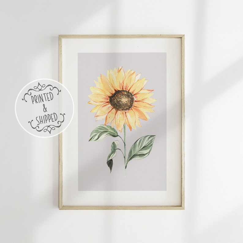 Sunflower Print | Sunflower Wall Art | Wall Decor | Kitchen Print ...