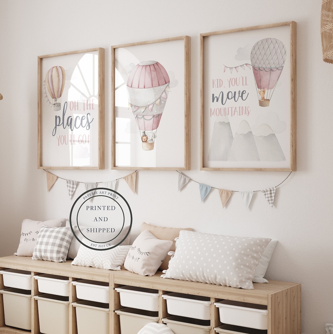 Oh the Places You'll Go Nursery Prints | Nursery Art | Nursery Decor ...