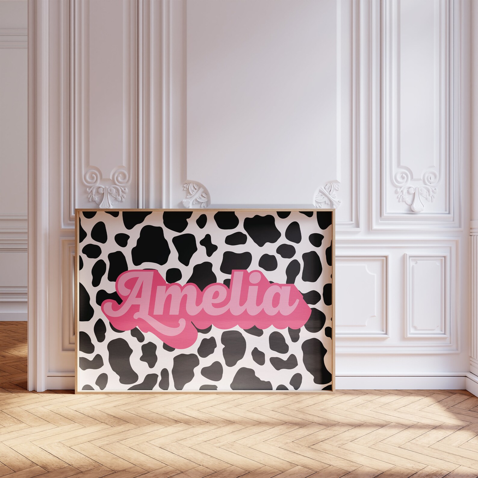 Custom Cow Print Name Print | Cowgirl Name Print | Funky Children's ...
