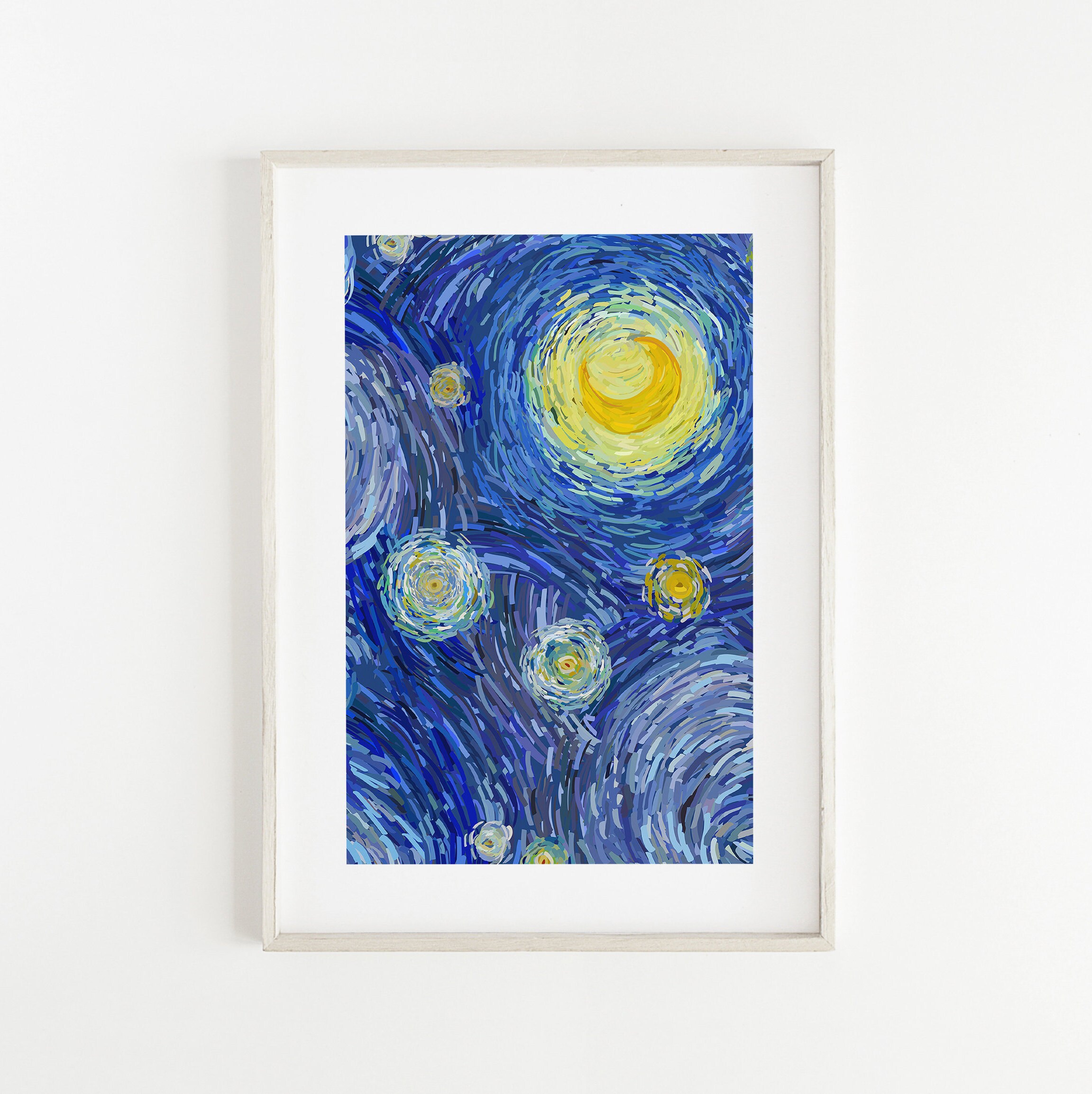 Starry Night Print Van Gogh Poster Home Decor Abstract - Etsy