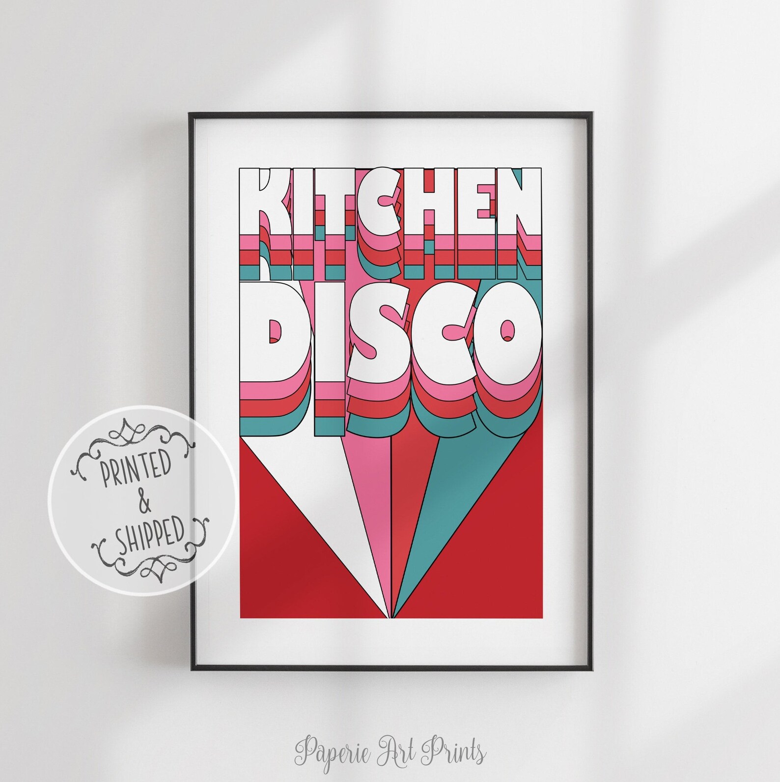 Kitchen Disco Retro Print Wall Art Print Retro Wall Art - Etsy