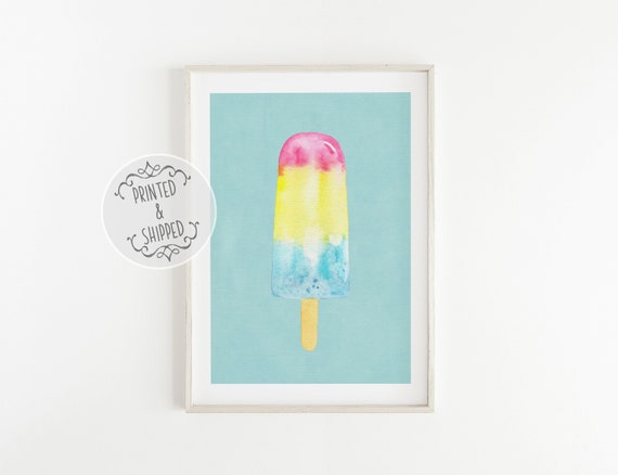 Digital Prints Art & Collectibles Summer Wall Art Popsicle Wall Art ...