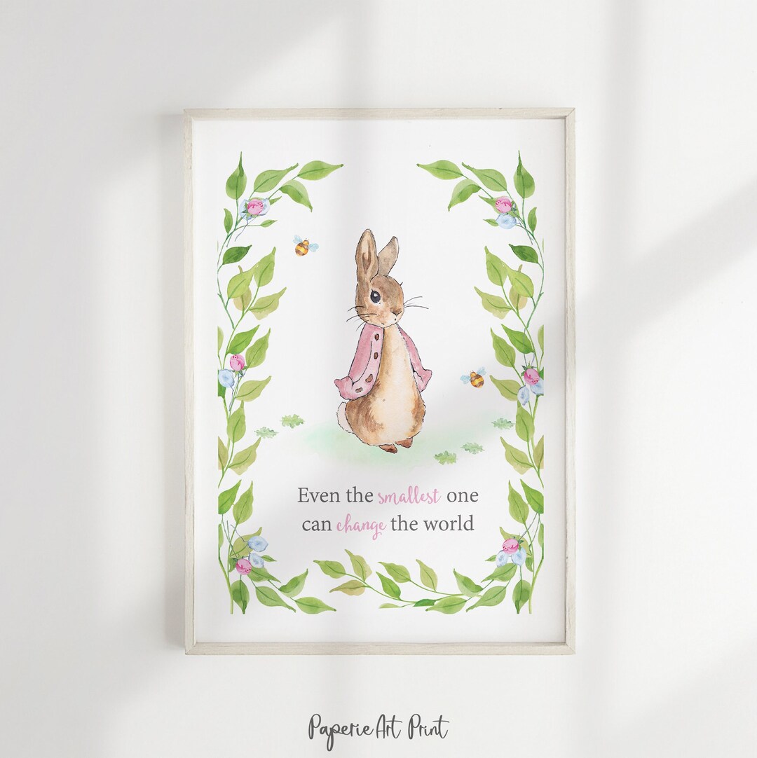 Nursery Wall Art Peter Rabbit Quote Peter Rabbit Nursery Baby Decor ...