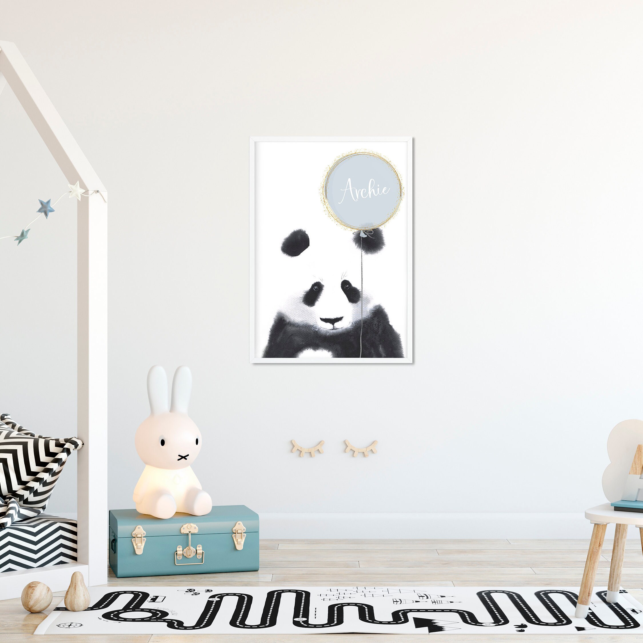 Panda Nursery Prints Baby Name Print Panda Nursery Decor - Etsy UK