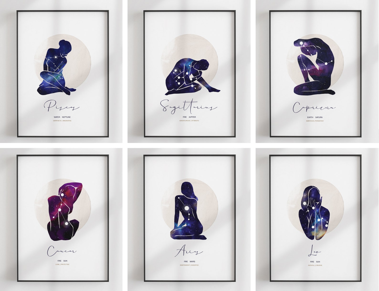 Star Sign Print | Zodiac Print | Home Decor | Birthday Prints ...