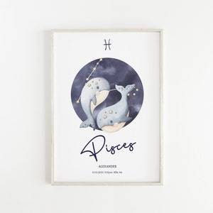 Baby Star Sign Print | Children's Zodiac Print | Birthday Prints ...