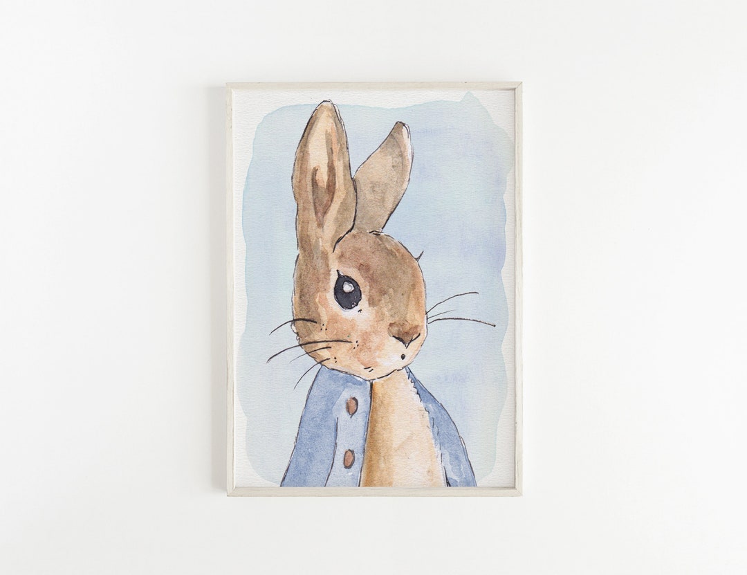 Peter Rabbit Print | Bunny Wall Art | Nursery Baby Kids Decor - Etsy