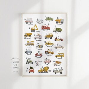 Transport Alphabet Print | Vehicles ABC | Classroom Print | Nursery ...