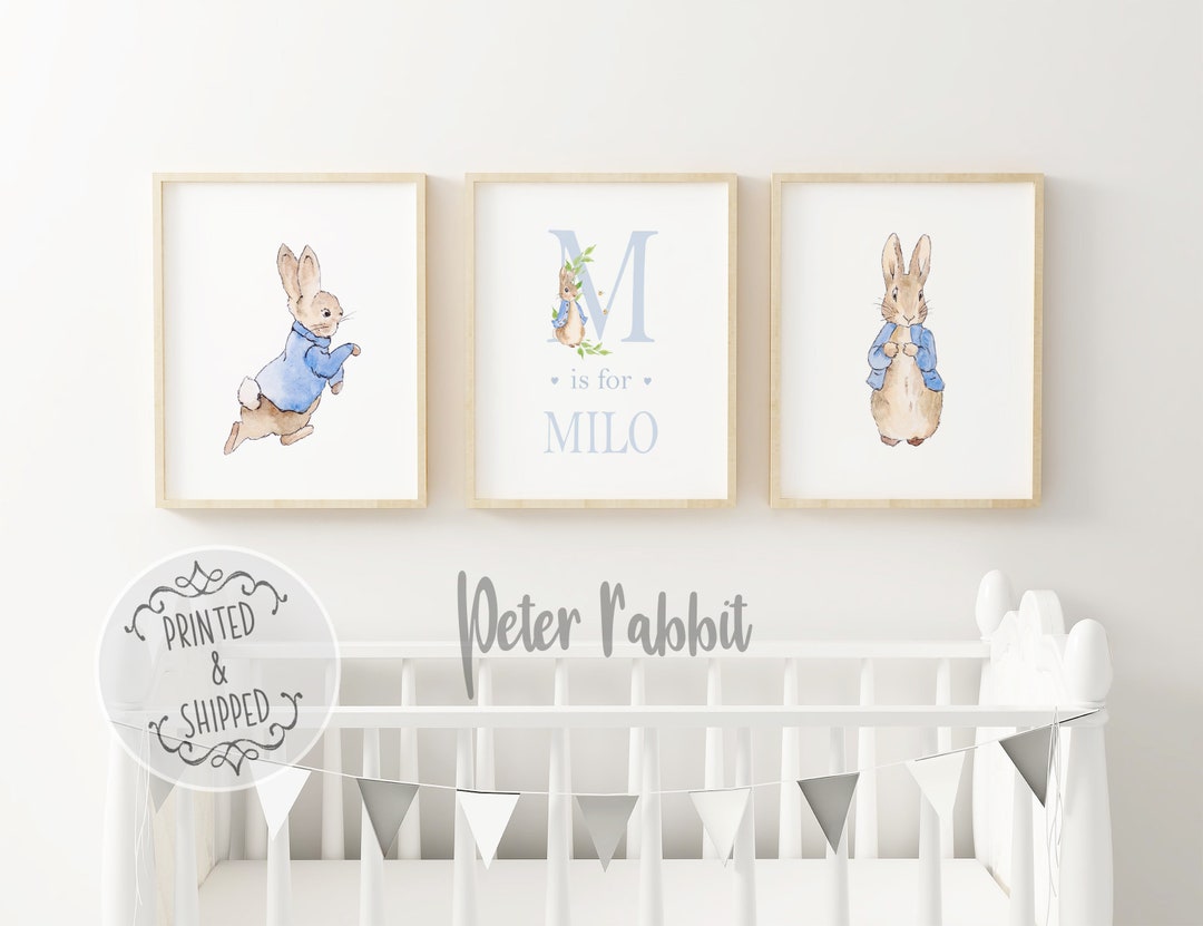 Peter Rabbit Nursery Prints Baby Name Print Peter Rabbit - Etsy