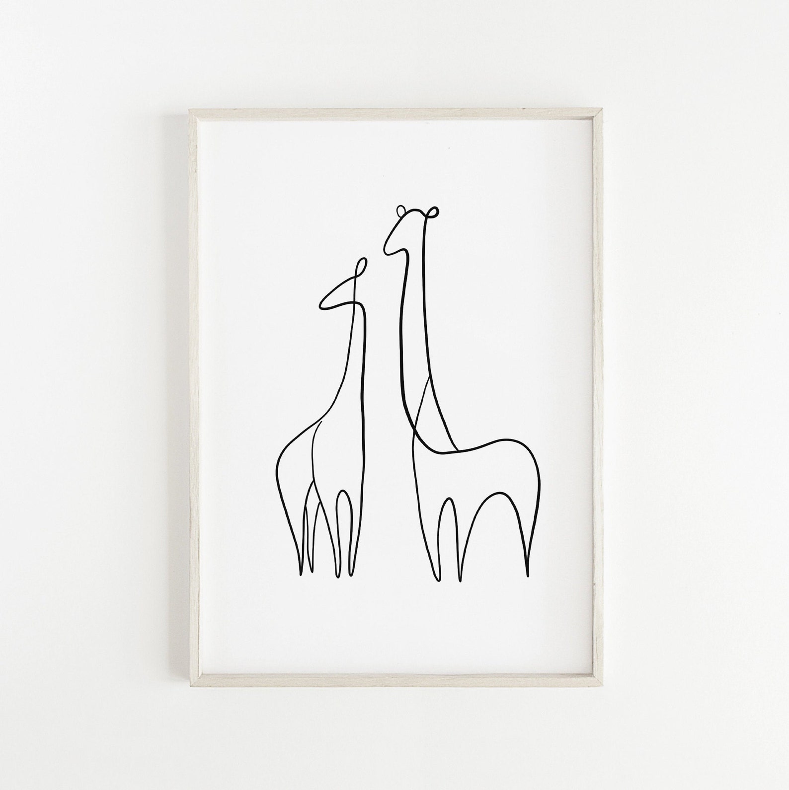 Minimalist Line Drawing | Giraffe Line Art | Wall Decor | Line Drawing ...
