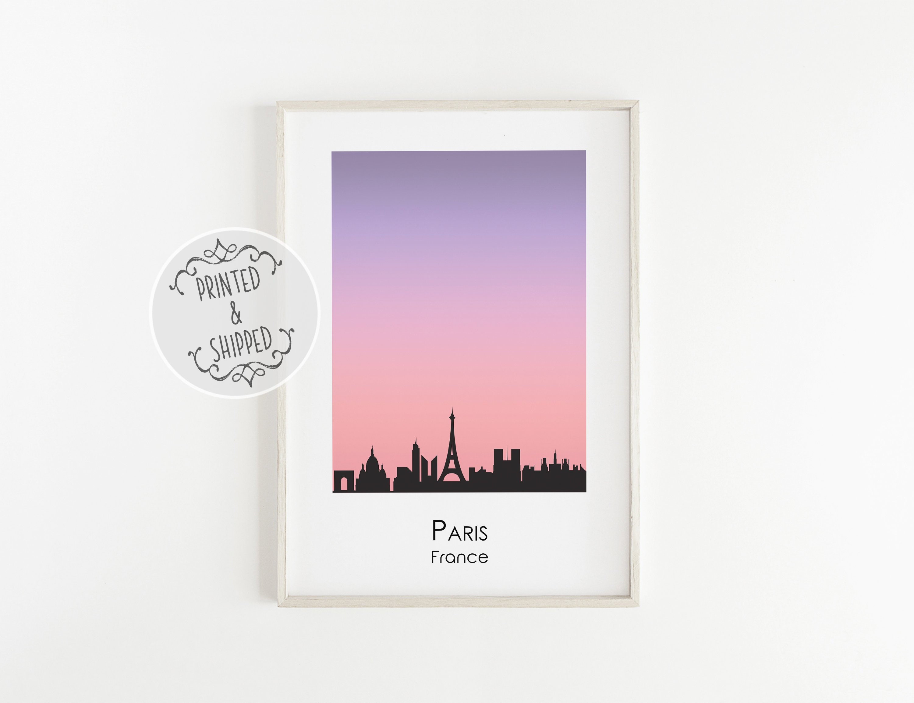 Paris A4 Poster City Skyline Drawing & Illustration Marker Art ...