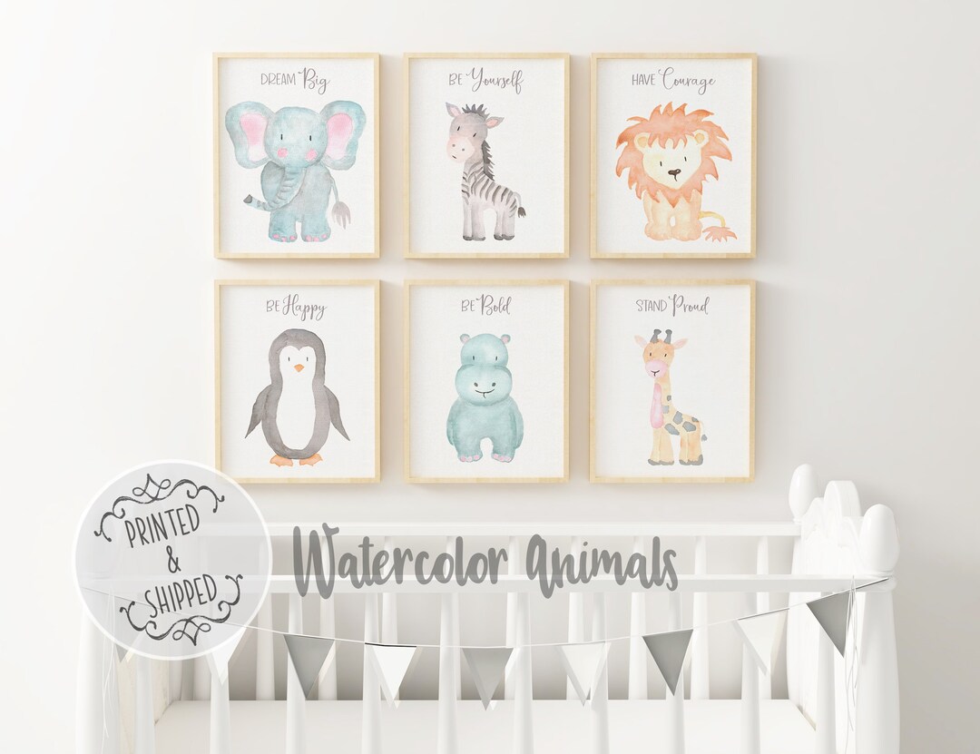 Safari Animals Nursery Prints | Nursery Animals Art | Jungle Nursery ...