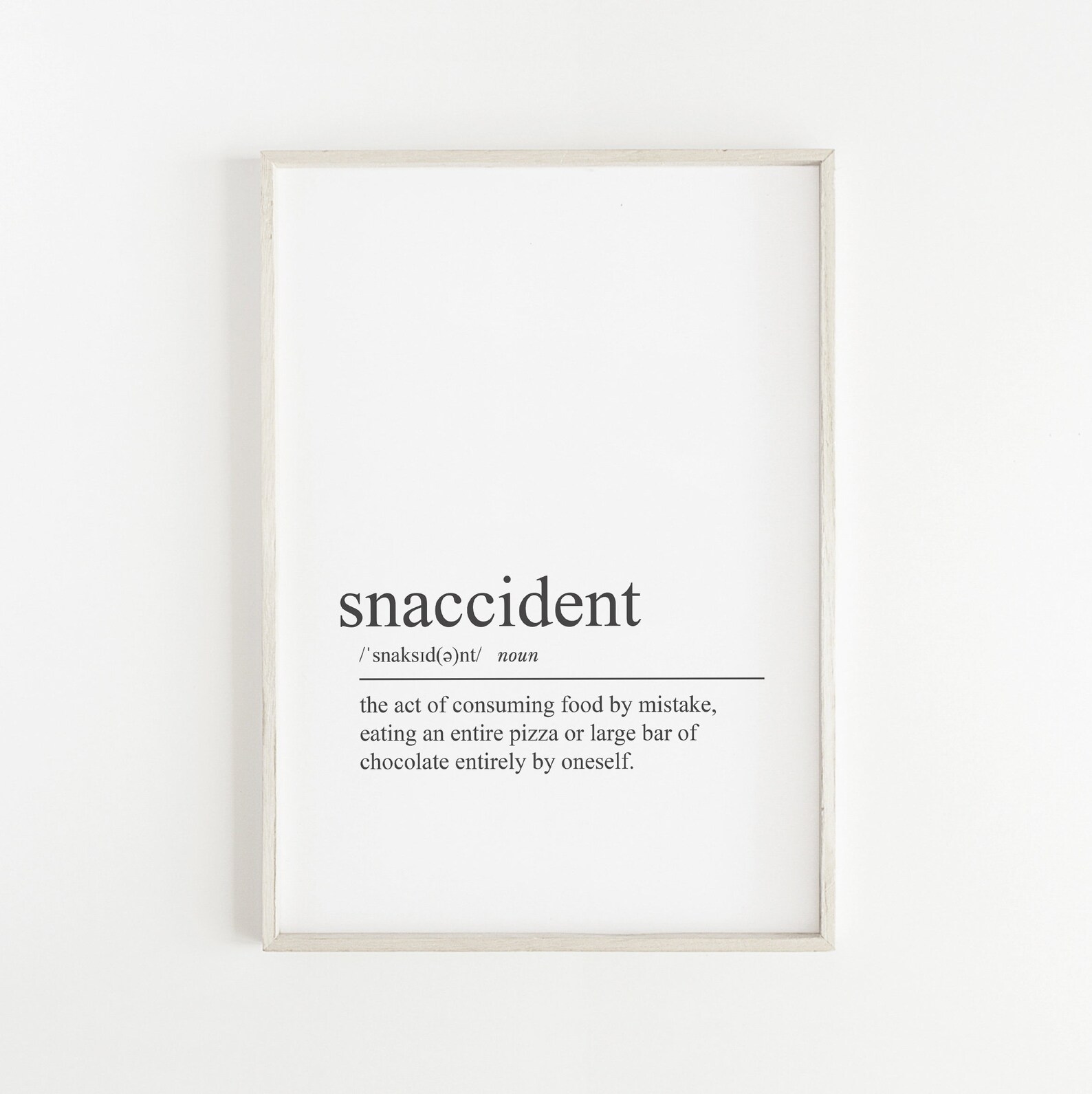 Snaccident Definition Print Kitchen Art Home Decor Gift | Etsy UK
