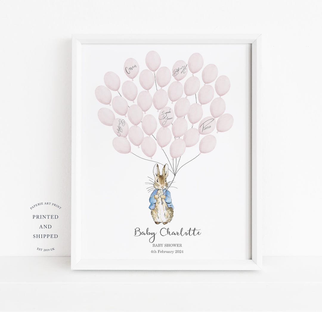 Peter Rabbit Fingerprint Guest Book | Peter Rabbit Baby Shower ...