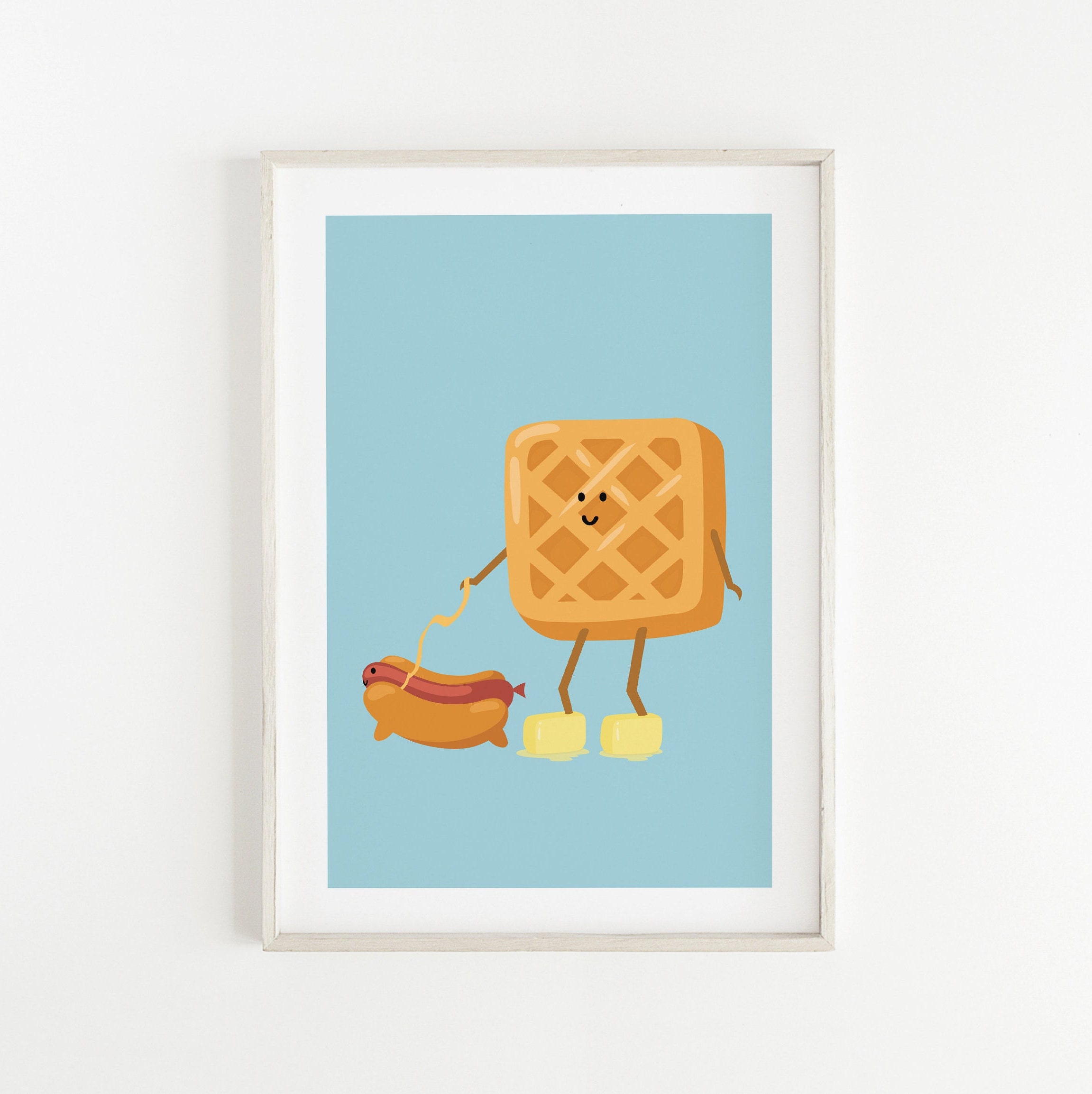 Waffle Print Breakfast Wall Art Wall Decor Kitchen Print | Etsy