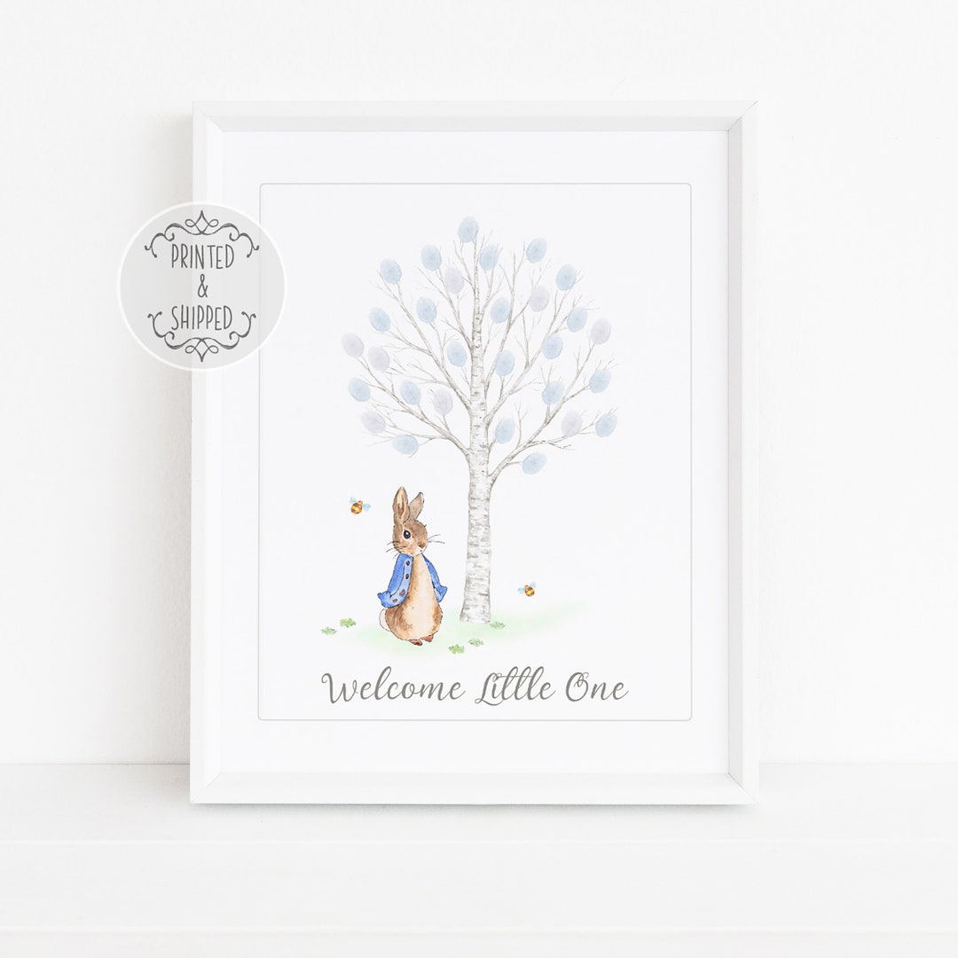 Peter Rabbit Fingerprint Guest Book Peter Rabbit Baby Shower ...