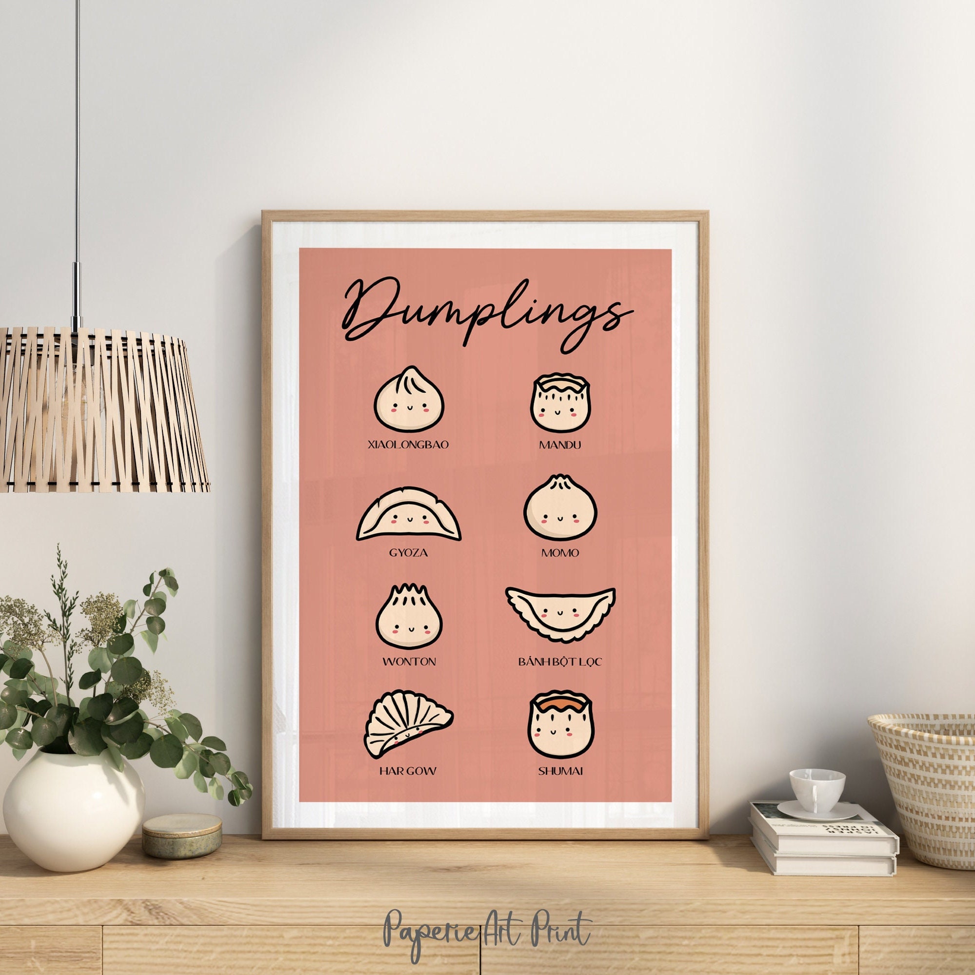Dim Sum Print | Dumpling Wall Art | Wall Decor | Kitchen Print | Bao ...