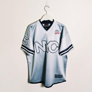 Vintage Y2K 90s 2000s Rare Silver Fubu Jersey. Fubu NYC New York City Jersey. Fubu City Series ...