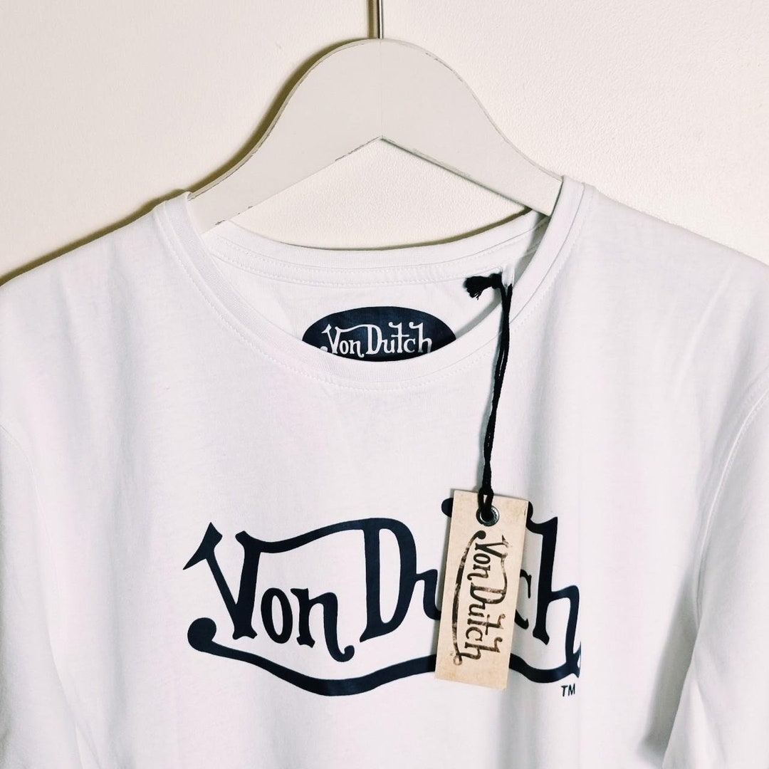 Vintage Brand Adult New Mens White Von Dutch T Shirt / Von Dutch Tee ...