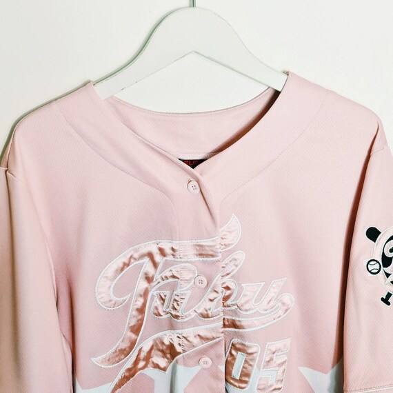 Vintage Y2K 90s 2000s Rare Baby Pink Fubu Jersey. Fub… - Gem