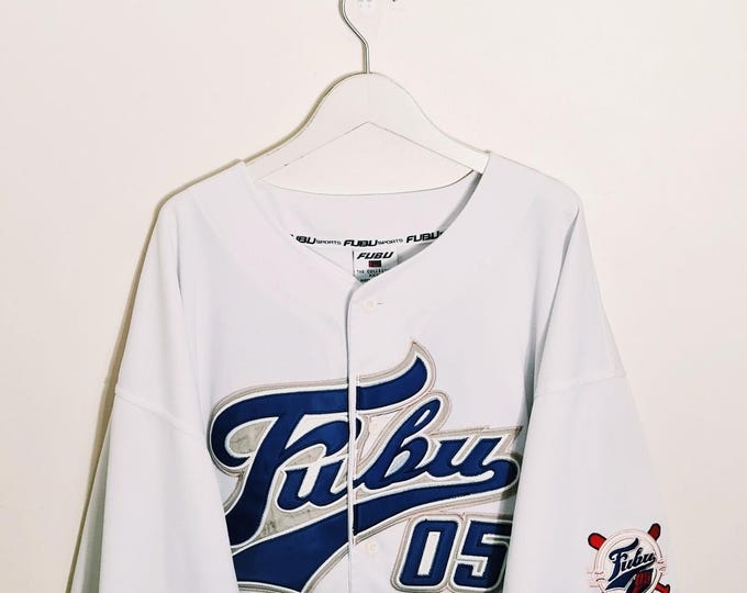 Vintage Y2K 90s 2000s Rare Button up White Fubu Jersey. Fubu 05 Jersey Top. Fubu Athletics - Etsy