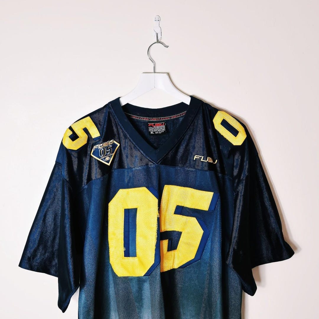Vintage Y2K 90s 2000s Rare Yellow and Navy Pullover Fubu Jersey. Fubu 05 Jersey Top - Etsy