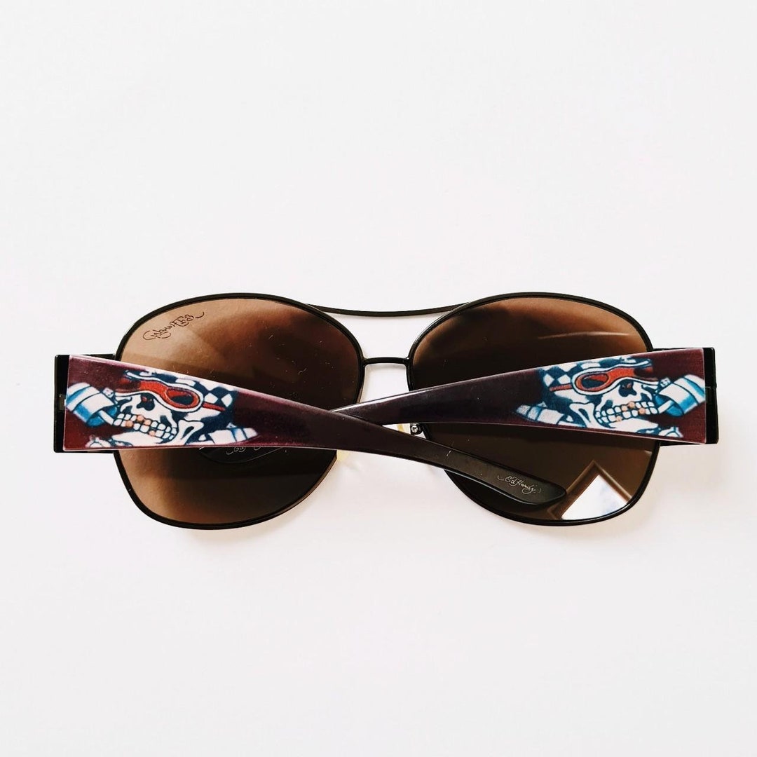 Vintage Y2K UNISEX Ed Hardy Sunglasses / Ed Hardy Aviator Glasses ...