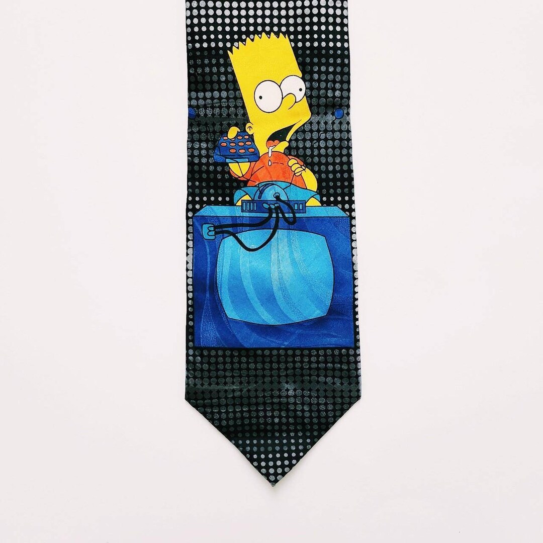 Vintage Deadstock Y2K the Simpsons Tie / Bart Simpson Tie / Vintage the ...
