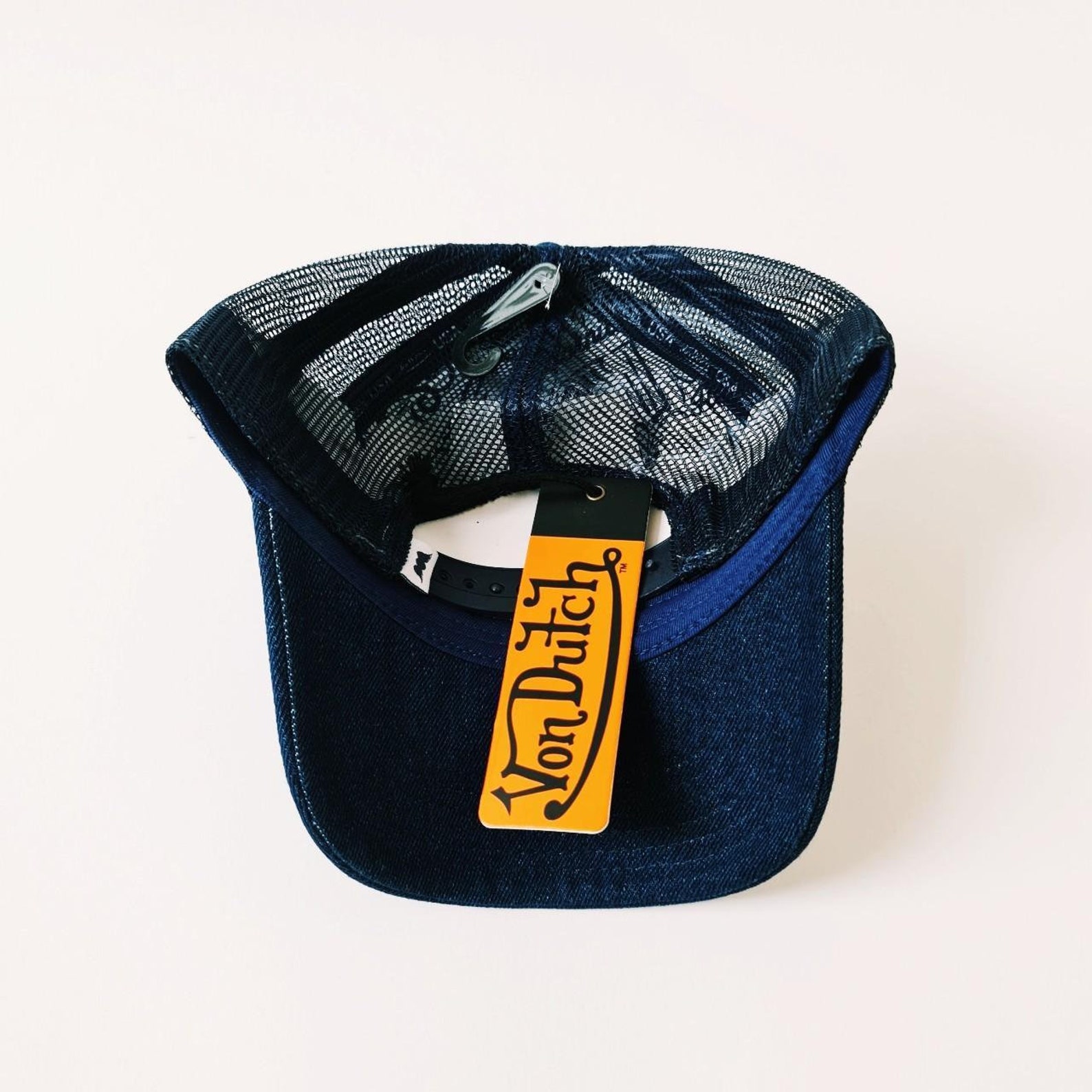 Vintage Navy and White Denim Von Dutch Cap / Von Dutch Cap / Von Dutch ...