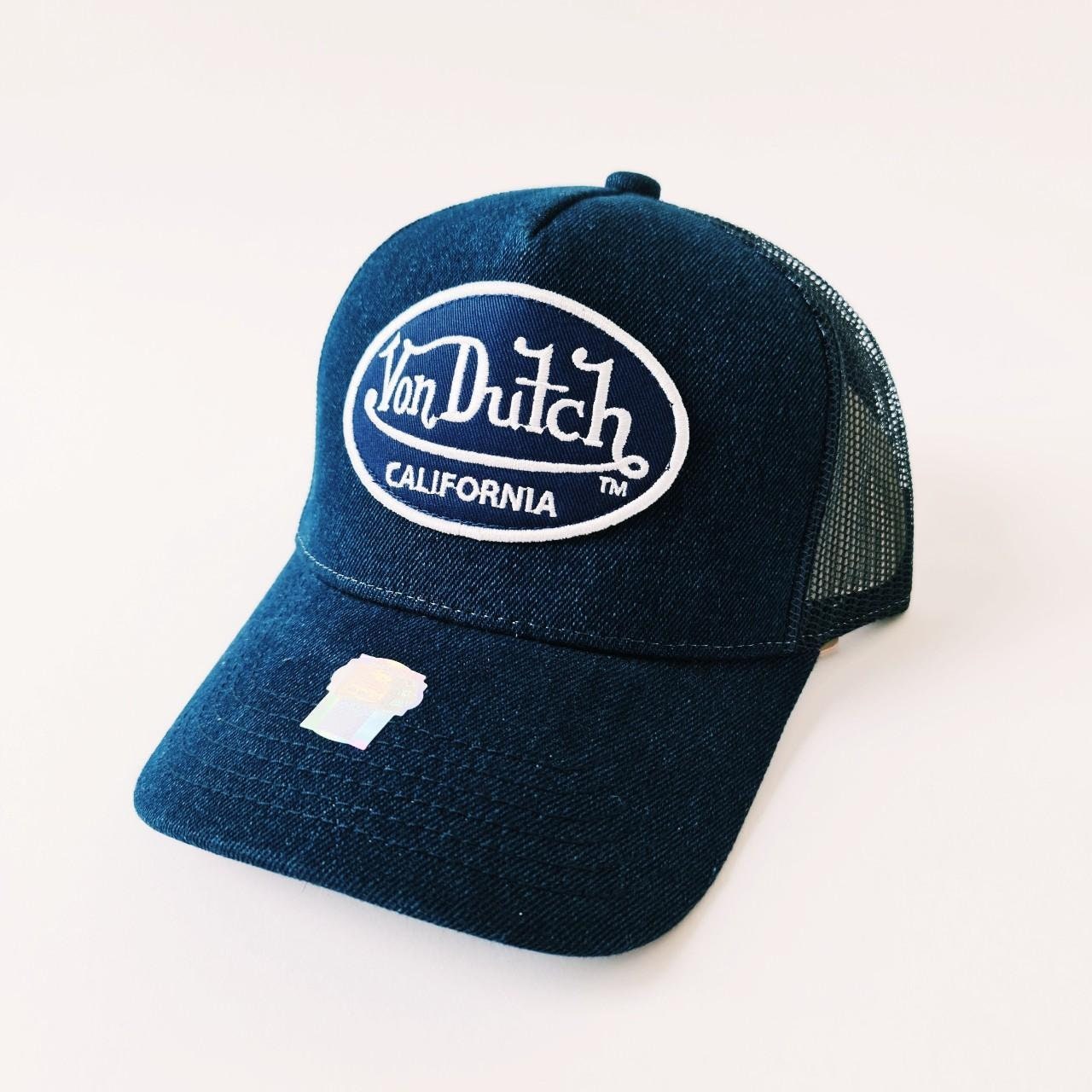 Vintage Navy and White Denim Von Dutch Cap / Von Dutch Cap / Von Dutch ...