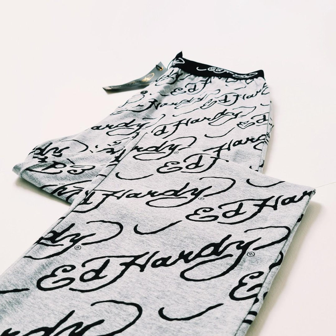 Vintage Deadstock Early 2000s Grey Ed Hardy Bottoms / Ed Hardy Lounge ...