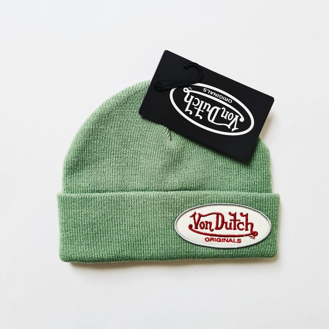 Vintage Y2K Unisex Adults Black Deadstock Von Dutch Beanie Hat / Von ...