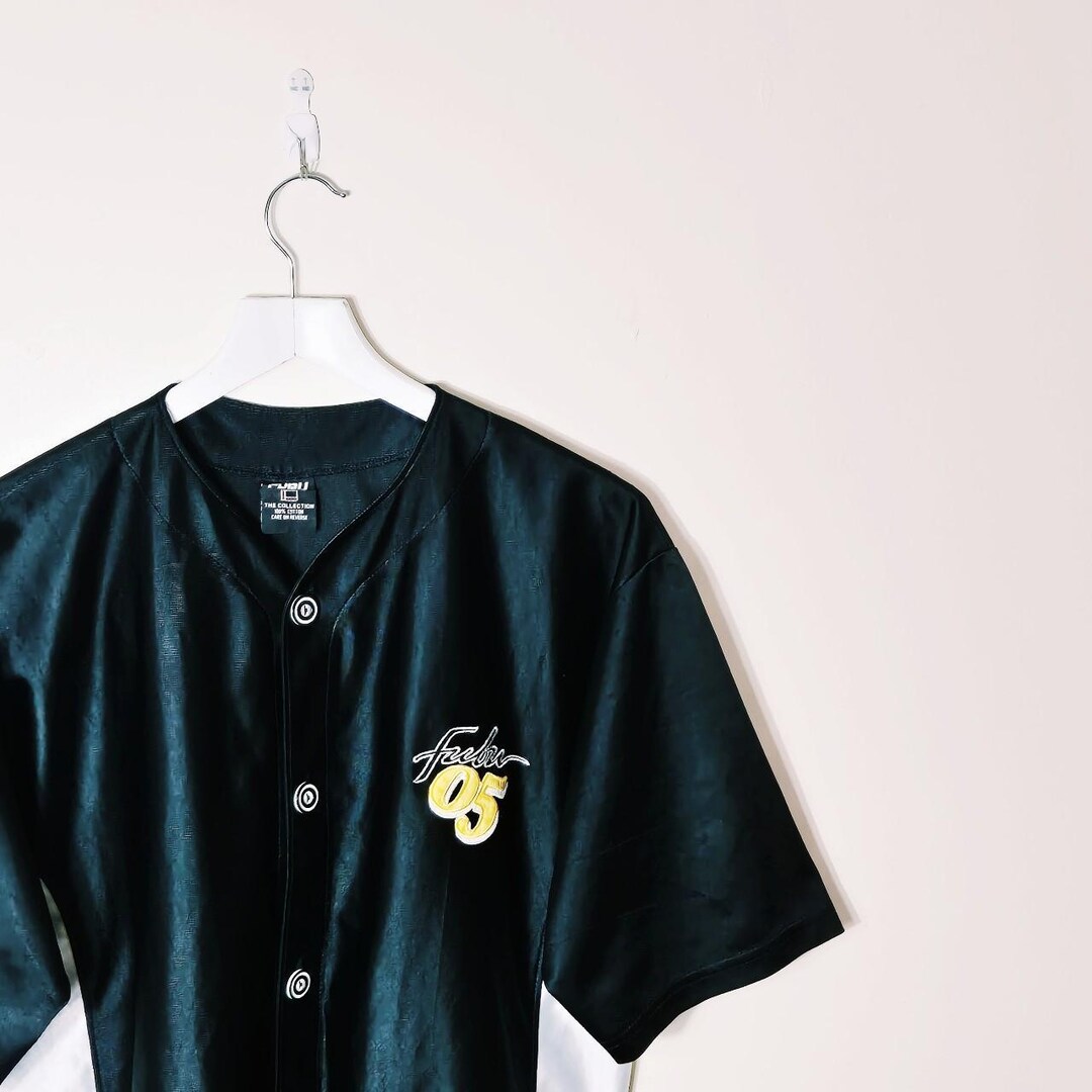 Vintage Y2K 90s 2000s Rare Black and Yellow Jersey Fubu Jersey. Fubu 05 Jersey Top. Fubu ...