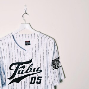 Vintage Y2K 90s 2000s White Repeat Logo Print Button up Fubu Jersey. Fubu 05 Jersey Top. Fubu ...