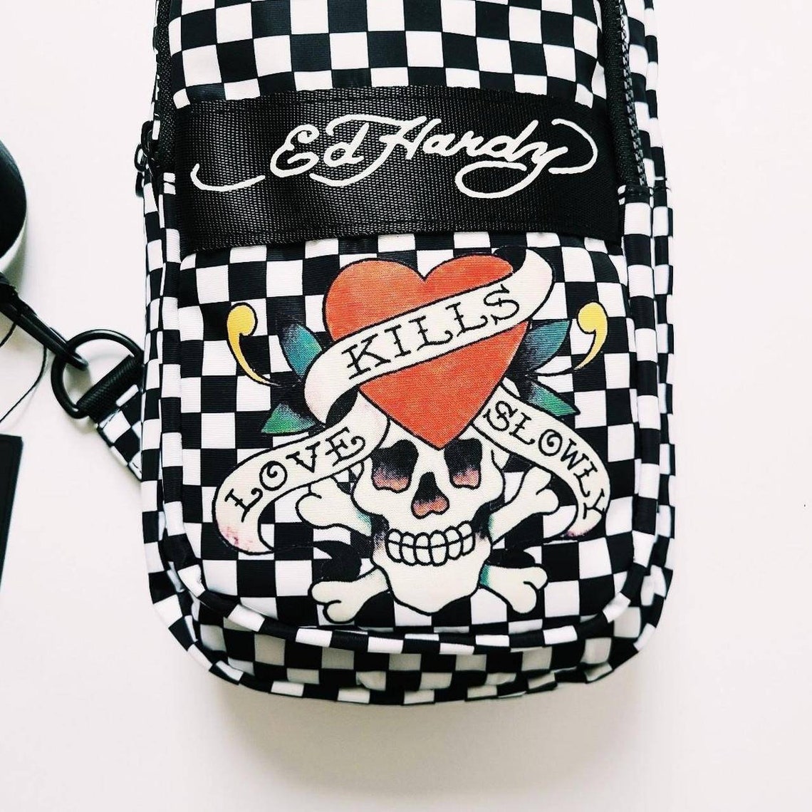 Vintage Brand New Y2K Black & White Checkerboard Print Ed | Etsy